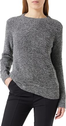 Mustang Jeans Damen Carla C Mouline Pullover, Black 4142, XL