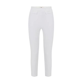 Elisabetta Franchi Femme, Pantalons, Blanc, Taille: 42 FR Pantalone