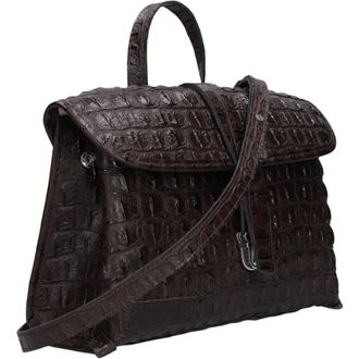 Shabbies Amsterdam Pleun Crossbody Printed Leather - - Bags - Damen - Braun - ONE SIZE