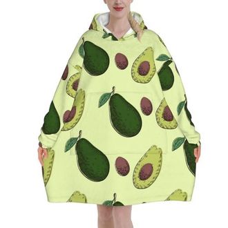 Generic Couverture &agrave; capuche portable, motif avocat, couverture surdimensionn&eacute;e confortable, douce et chaude en peluche