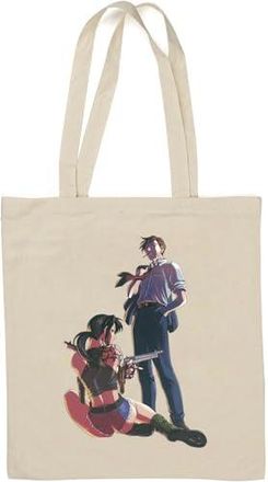 Generic ANIME 10 Sac fourre-tout en coton naturel Blanc