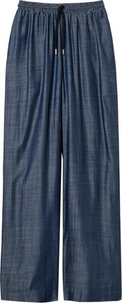 Twin-Set pantalon en chambray - Bleu