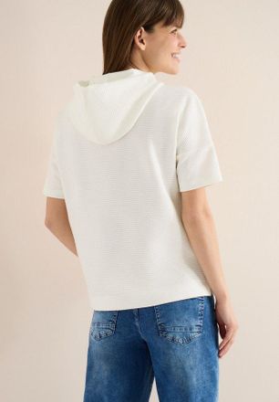 Cecil Sweater Halbarm mit Kapuze und Tunnelzug