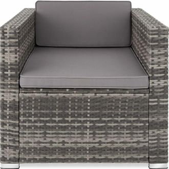TecTake Fauteuil en rotin Lignano