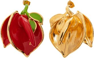Moschino Femme, Accessoires, Rouge, Taille: ONE Size Boucles doreilles en laiton