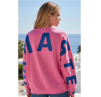 Miss Goodlife Sweatshirt Miss Goodlife MG13592 Namast&eacute; mit Strass und Print, Flashros&eacute;