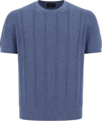 Drumohr Homme, Pulls, Bleu, Taille: M Maille &agrave; manches courtes