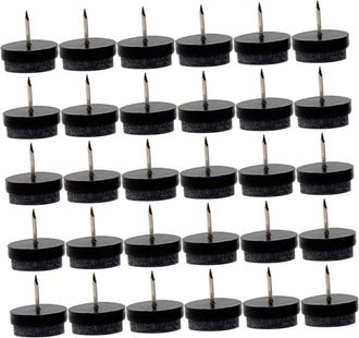 PartyKindom 50 Stück Möbel Filzgleiter Schwarz Runde Bodenschoner für Stuhlbeine Schutz Geräuschdämpfend Vibrationsmindernd Langlebige Möbelgleiter für Stühle und