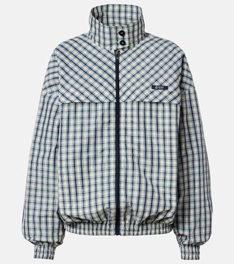 Prada Veste en coton m&eacute;lang&eacute; &agrave; carreaux