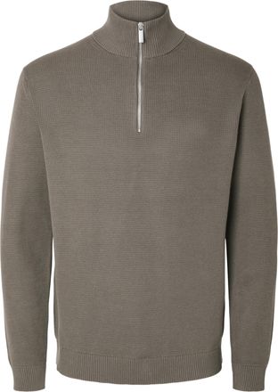 Selected Selected Homme Herren Slhdane Knit Structure Half Zip Noos Pullover, Morel, S EU