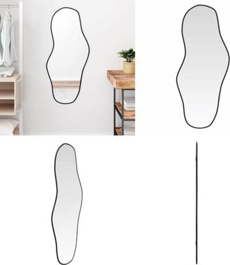 vidaXL Vidaxl - Wandspiegel Schwarz 100x45 cm - Wandspiegel - Schwarzer Spiegel - Badezimmerspiegel - Wohnzimmerspiegel - Schlafzimmerspiegel - Home & Living