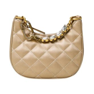 Twinset Mini gesteppte Satin-Umh&auml;ngetasche - - Bags - Damen - Beige - ONE SIZE