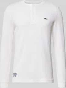 Lacoste Regular Fit Langarmshirt aus reiner Baumwolle