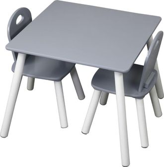 KESPER 1 table denfant avec 2 chaises gris FSC