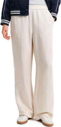 GANT Rel Linen Blend Pull on Pants Pantalons, Beige, 40 Femmes