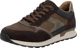 Rieker Sneaker RIEKER, Herren, Gr. 41, braun (braun, schwarz), Leder, Veloursleder, Schuhe Sneaker, Halbschuh, Schn&uuml;rschuh, Freizeitsneaker mit weichem Schaf