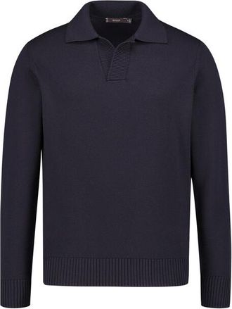 Boggi Milano Herren Pullover blau Wolle unifarben