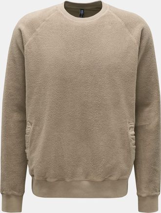 04651/ Herren - Fleece-Rundhals-Sweatshirt PF Crew taupe