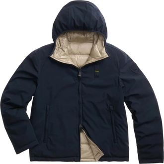 Blauer Ballard Wendbare Daunenjacke - - Jackets - Herren - Blau - XL