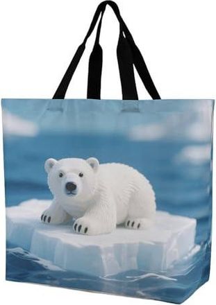 Generic Ours Blanc Arctique Sac &Agrave; Bandouli&egrave;re L&eacute;ger Sacs Grand Sac A Main Femme Pour Universit&eacute; Travail Gym