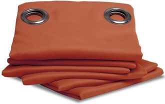 MOONDREAM ThermActiv Rideau Thermique Hiver+&Eacute;t&eacute; 2en1 | Isolant Anti-Chaleur et Anti-Froid | Occultant | Technologie Brevet&eacute;e | Fabrication UE | Oeillets | Orang