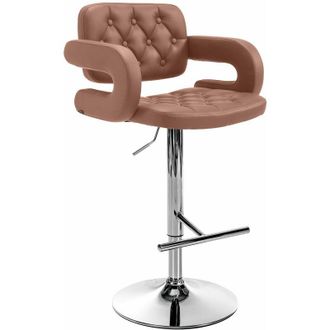 Clp Barhocker Dublin Kunstleder cognac chrom