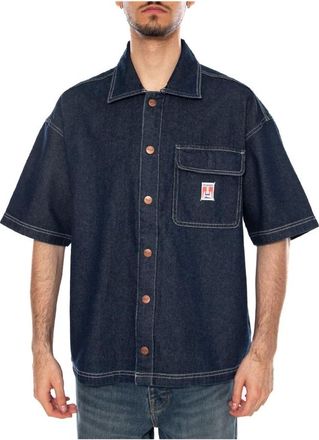 Wrangler Homme, Chemises, Bleu, Taille: M Overshirt &agrave; Manches Courtes