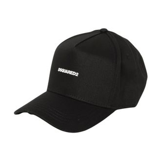 Dsquared2 Homme, Accessoires, Noir, Taille: ONE Size Casquette de Baseball avec Logo Brod&eacute;