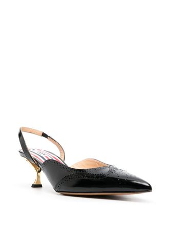 Thom Browne Schwarze Kalbsleder Pumps mit spitzer Zehenform