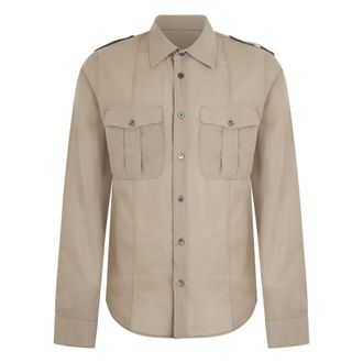 Our Legacy Homme, Chemises, Beige, Taille: L Cotton Gauze Checked Shirt