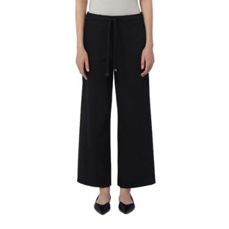 Max Mara Femme, Pantalons, Noir, Taille: 32 FR Pantalon de jogging en gabardine de laine