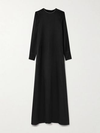 Adam Lippes Robe Aus Seiden-charmeuse - Schwarz