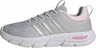 adidas Femme Cloudfoam Flex Elastic Laces Shoes, LGH Solid Grey/Matte Silver/Clear Pink, 41 1/3 EU