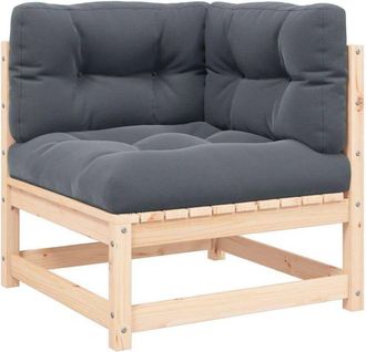 vidaXL Canap&eacute; dangle de jardin coussins anthracite Bois de pin massif