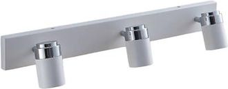 Lampenwelt.com Lindby Spot Kardo &agrave; intensit&eacute; variable (Moderne) en Blanc M&eacute;tal e. a. pour Salle de bain (&agrave; 3 lampes, GU10), Plafonnier, lampe