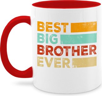 Shirtracer Tasse Tassen 325ml - Best Big Brother Ever Bester gro&szlig;er Bruder aller Zeiten Geschenk - 325 ml - Rot - tasse+gro&szlig;er+bruder gro&szlig;e br&uuml;der fuer den gross