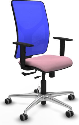 Piqueras y Crespo Telearbeitssessel mit 1D-Armen, h&ouml;henverstellbare Lendenwirbelst&uuml;tze, ausgestattet mit Syncro/Traslack und Schneideschaum, mit Rollen von 65 mm, Parke