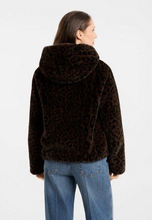 Frieda & Freddies Winterjacke Frieda & Freddies Jacke mit Leo-Dessin und Kapuze