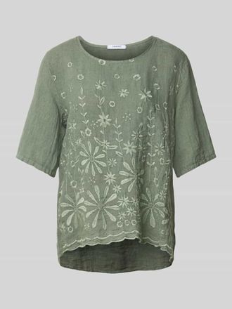 Zabaione Regular Fit Leinenbluse mit Stitchings Modell La44ura