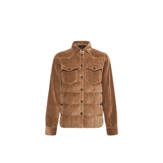 Moncler Moncler Gelt Corduroy Down Shirt Jacket, Men, Brown, Size: 0