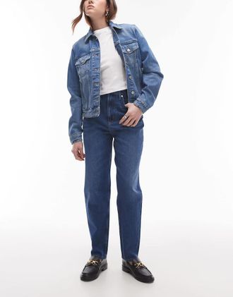 Tommy Jeans Jean mom - Bleu moyen délavé
