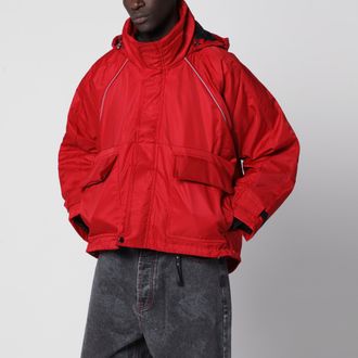 Dagger Red technical jacket in cotton