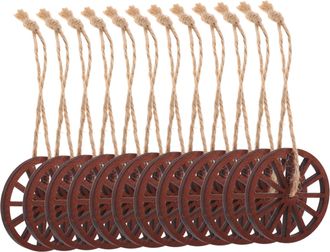 Valiclud 12 Stück Teiliges Rustikale Holz Wagenrad Wanddeko Vintage Western Stil Hängend für Wohnzimmer Schlafzimmer Bar Rustikale Bauernhaus Dekoration