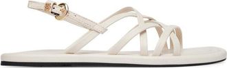 Tommy Hilfiger Sandalen Flat Strappy FW0FW09220 Creme