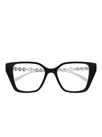 Gucci lunettes de vue &agrave; ornements - Noir