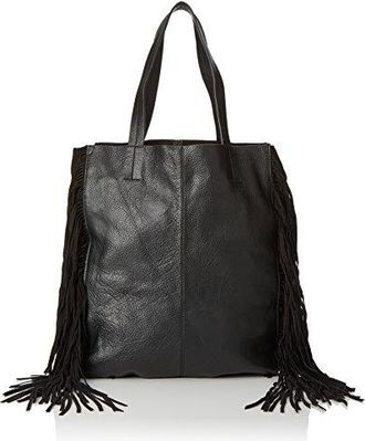 Pieces Pcpusle Leather Bag, Sacs portés épaule femme, Schwarz (Black)