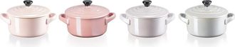 LE CREUSET Le Creuset 69212108129131 Mini Cocotte,Steinzeug, Metallics, Rosé, Set 4-teilig