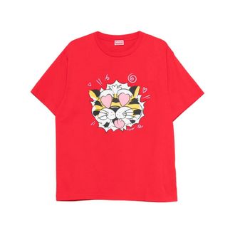Kenzo Wild Tiger Oversized T-shirt - - Tops - Herren - Rot - XL