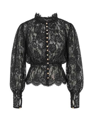 Self Portrait Bluse - Schwarz