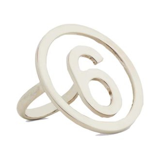 Maison Margiela Logo Ring - - Accessories - Damen - Grau - S